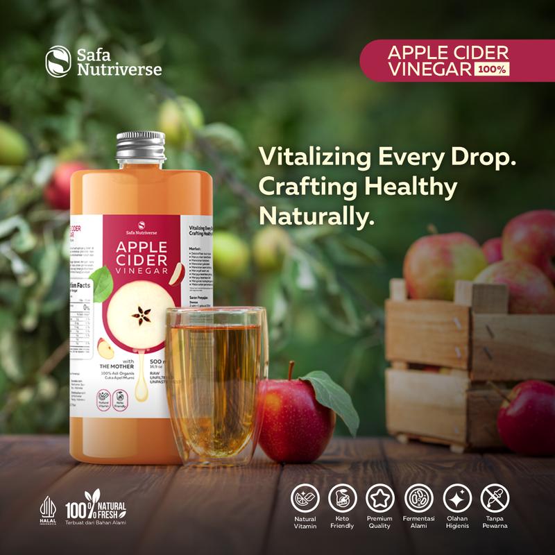 Cuka Apel with the Mother / Apple Cider Vinegar / 100% Apel Asli ...