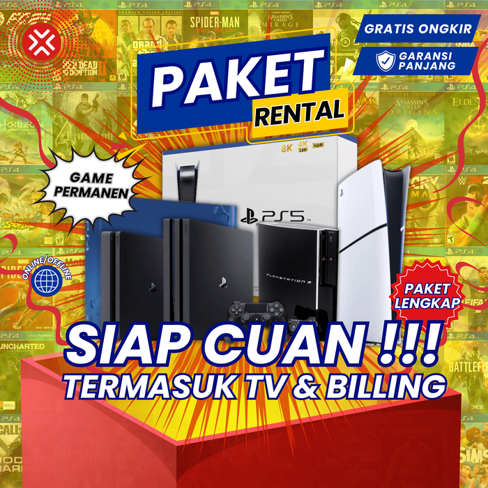 Promo PAKET RENTAL PLAYSTATION PS3 PS4 PS5 Lengkap Online Offline Full ...
