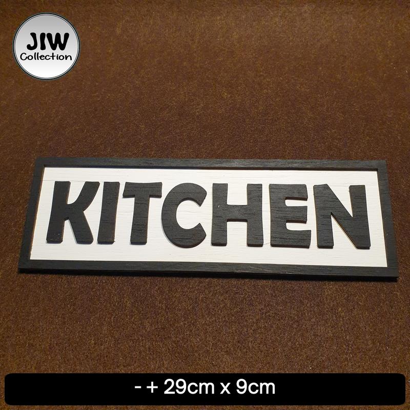 sign KITCHEN 25x10 dapur hiasan dekorasi laser cutting simbol tanda ...