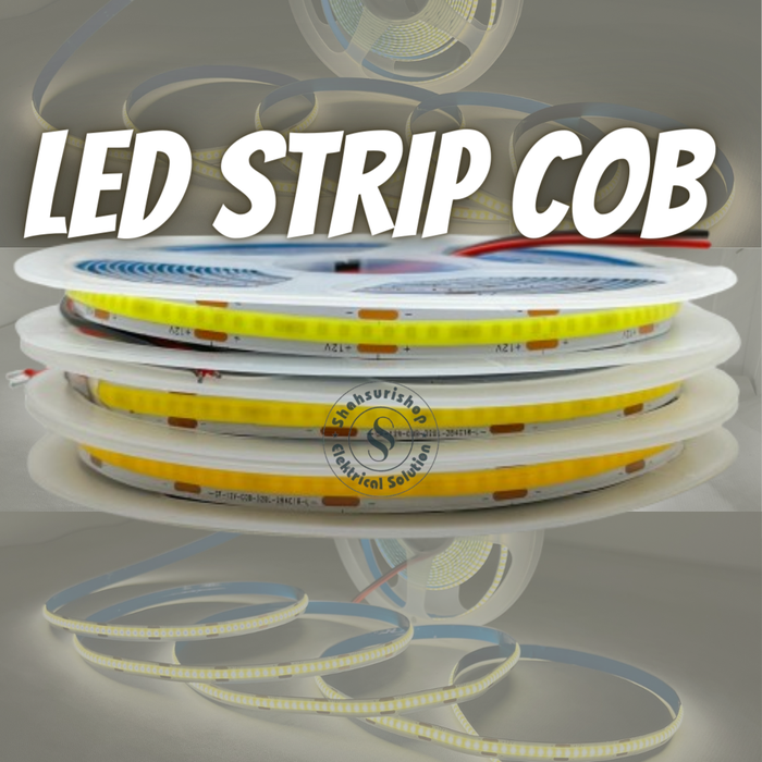 Jual LED STRIP COB 2835 IP20 5 METER 10W/M INDOOR LED FULL TERANG MURAH ...