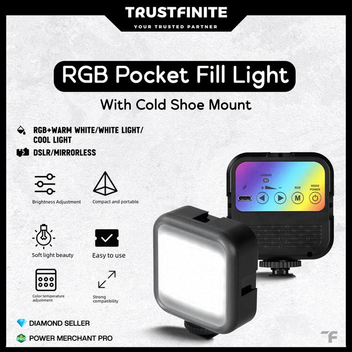 Jual Portable Fill Light RGB Pocket Led for Smartphone/Camera DSLR ...