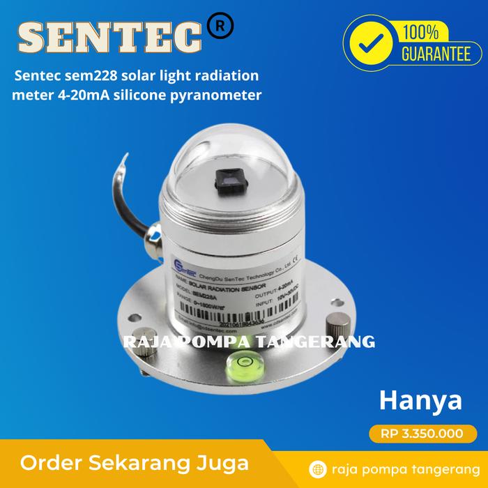 Jual Sentec sem228 solar light radiation meter 4-20mA silicone ...