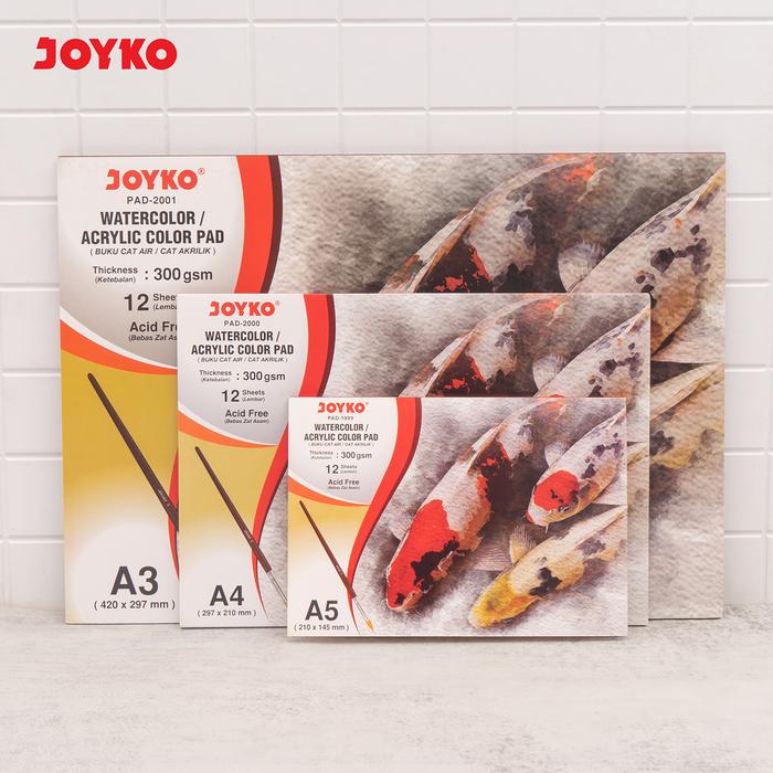Jual Joyko Watercolour Book Pad Acrylic A5 A4 A3 PROFESSIONAL 300GSM ...