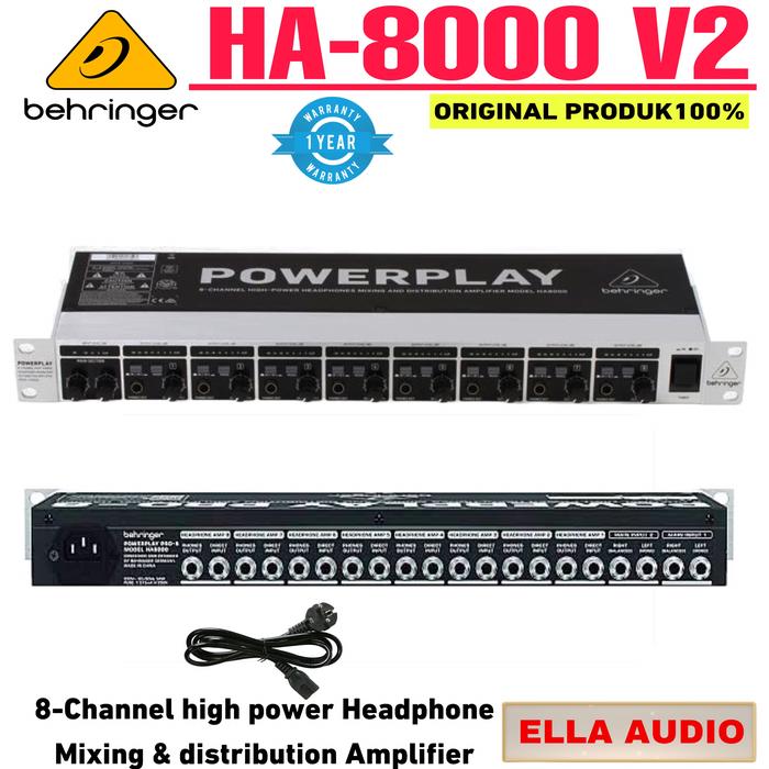 Jual Behringer HA8000 V2 Amplifier headphone Powerplay - Jakarta Pusat ...