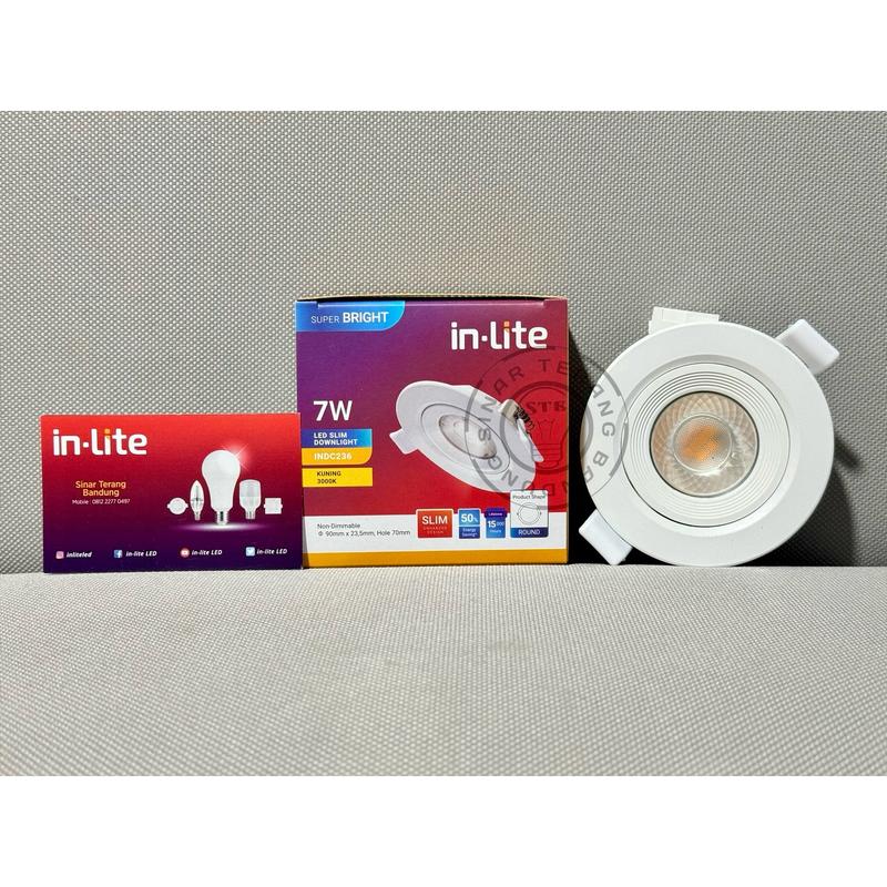 LAMPU LED MINI SLIM DOWNLIGHT SPOTLIGHT INLITE 7W 7 WATT - INDC236 ...