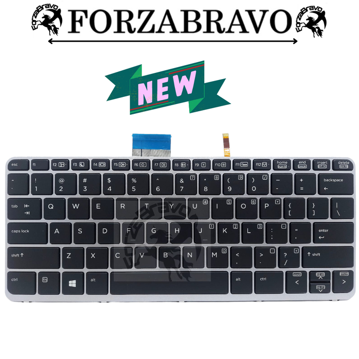 Jual HP Laptop Keyboard EliteBook Folio 1020 G1 Backlight US Silver ...