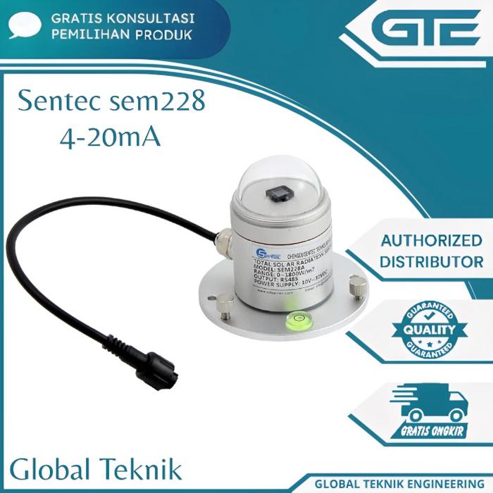 Jual Sentec sem228 solar light radiation meter 4-20mA silicone ...
