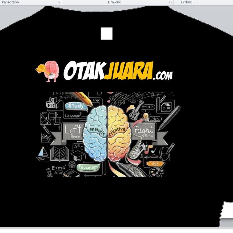 kaos Hitam polos logo OTAK JUARA dot com - Shop | Tokopedia