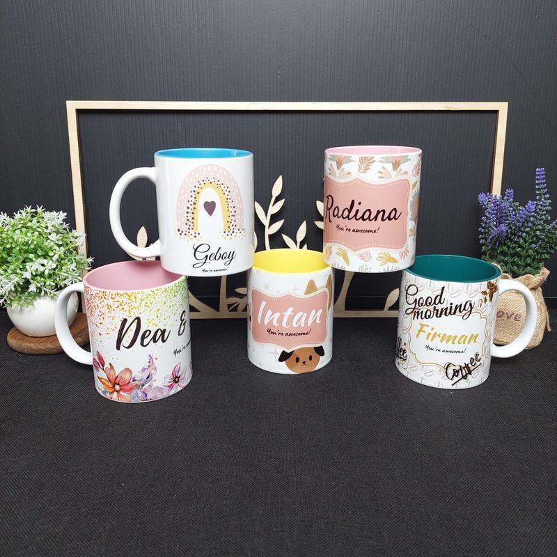 Mug cantik Custom Nama SNI PREMIUM|simple hampers cantik elegan - Shop ...
