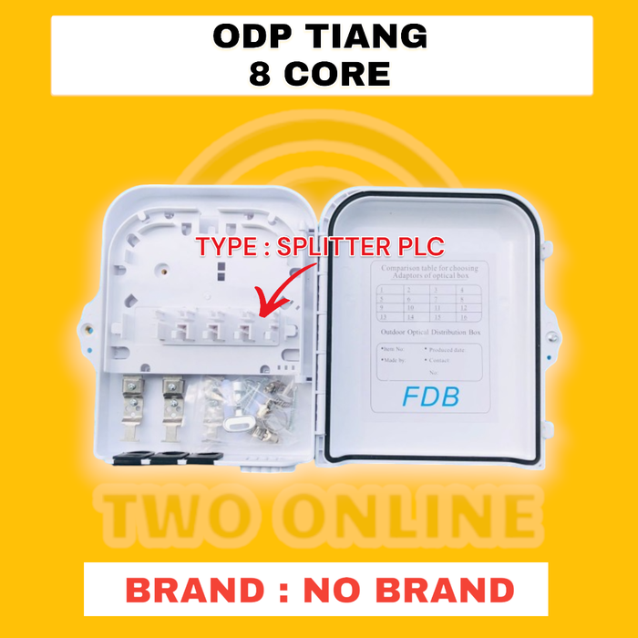 Jual odp 8 core/odp 8core/odp 8c 8 port PLC optical distribution point ...