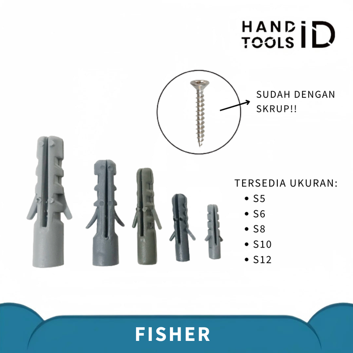 Jual Skrup Fisher Baut Tembok Siku Rak Ukuran Lengkap - s8 25pc - Kota ...
