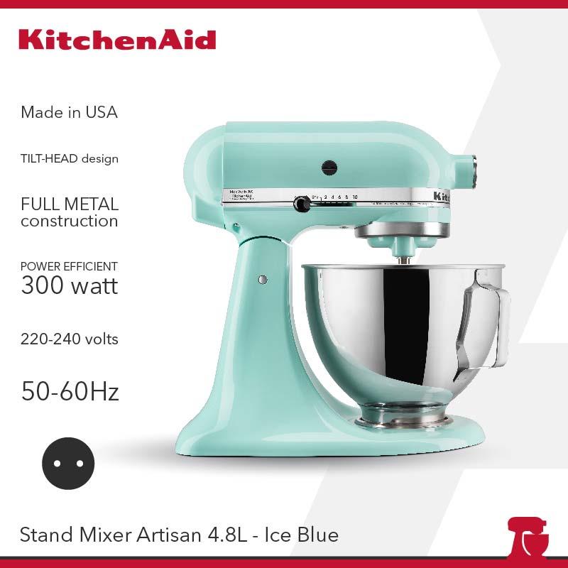 KitchenAid Stand Mixer Artisan 4.8 L Ice Blue - 5KSM150PSNIC - Shop ...