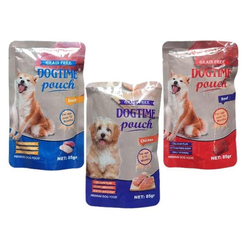 DOGTIME Pouch Puppy Adult 85gr Makanan Basah Untuk Anak Anjing - Shop ...