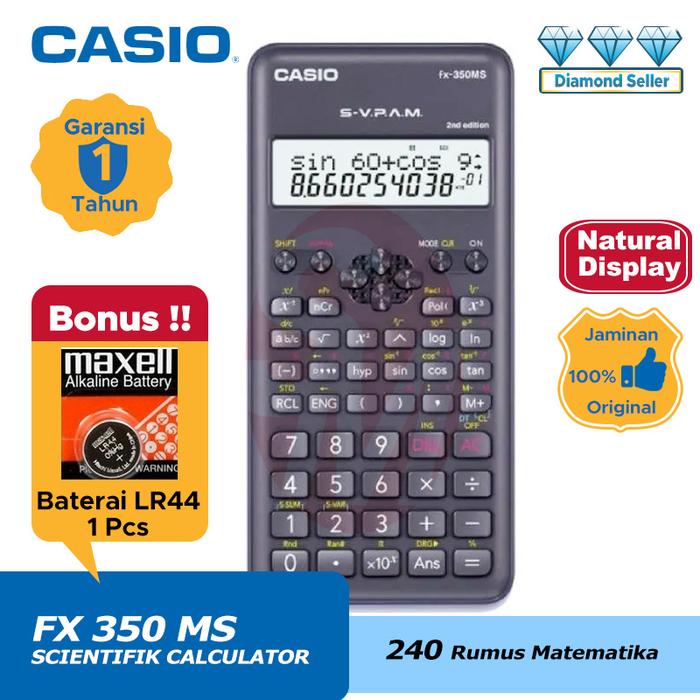 Promo Casio Calculator FX 350 MS-2nd Edition - Jakarta Barat ...