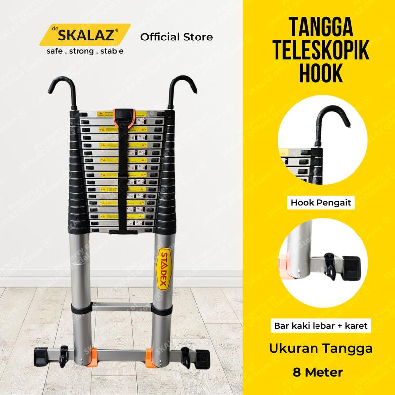 Tangga Teleskopik 8 meter Single Stadex Aluminium - Shop | Tokopedia