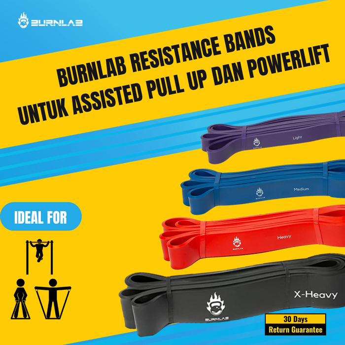 Promo BURNLAB Resistance Band | Tali Karet Fitness (Pull Up & Powerlift ...