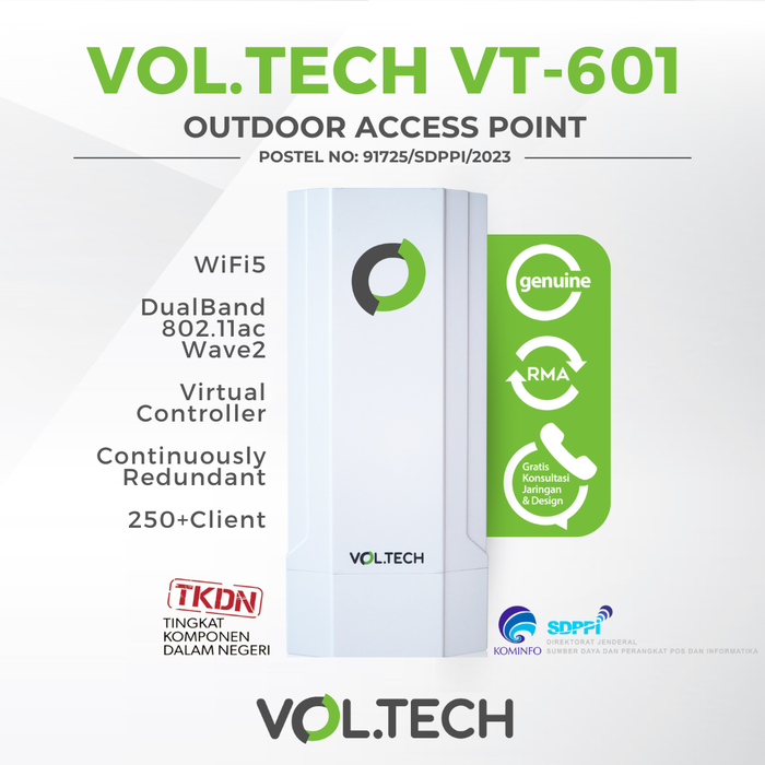 Jual Voltech VT-601 Outdoor Access Point Voltech VT-601 Access Point ...