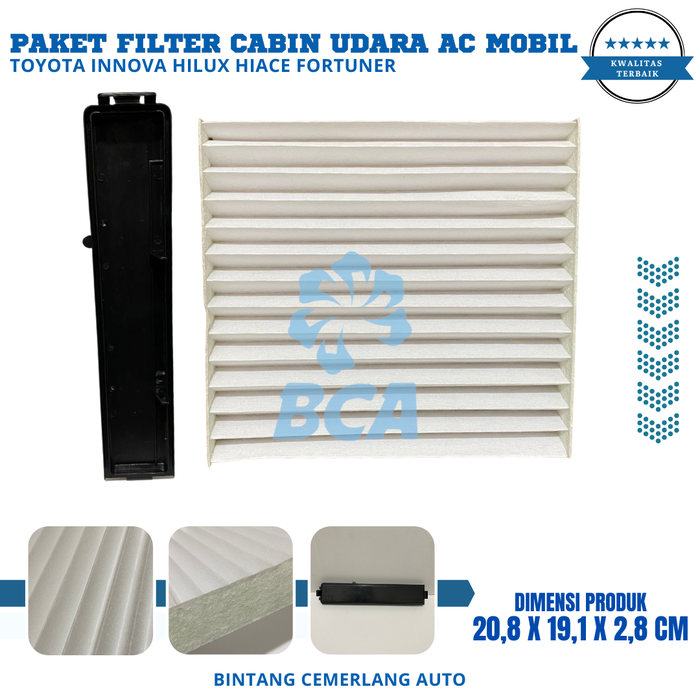 Jual PAKET TUTUP FILTER Dan FILTER AC Mobil Innova Fortuner HILUX HIACE ...
