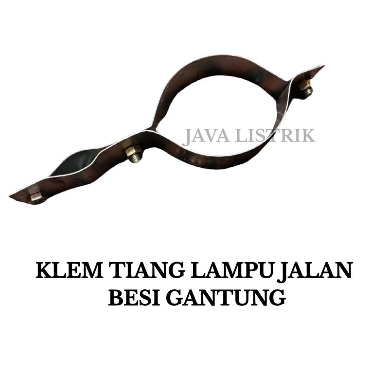 KLEM TIANG LAMPU JALAN BESI GANTUNG / KLEM TIANG LISTRIK - Shop | Tokopedia