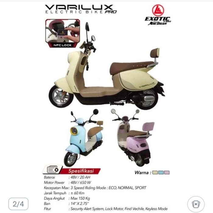 Jual SEPEDA LISTRIK EXOTIC VARILUX PRO - Biru - Kota Tangerang ...