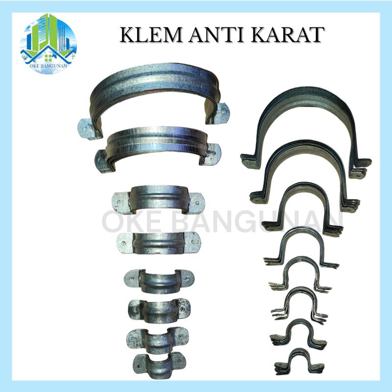 klem pipa seng plat clem besi 1/2 3/4 1 11/4 11/2 2 21/2 3 4 - Shop ...