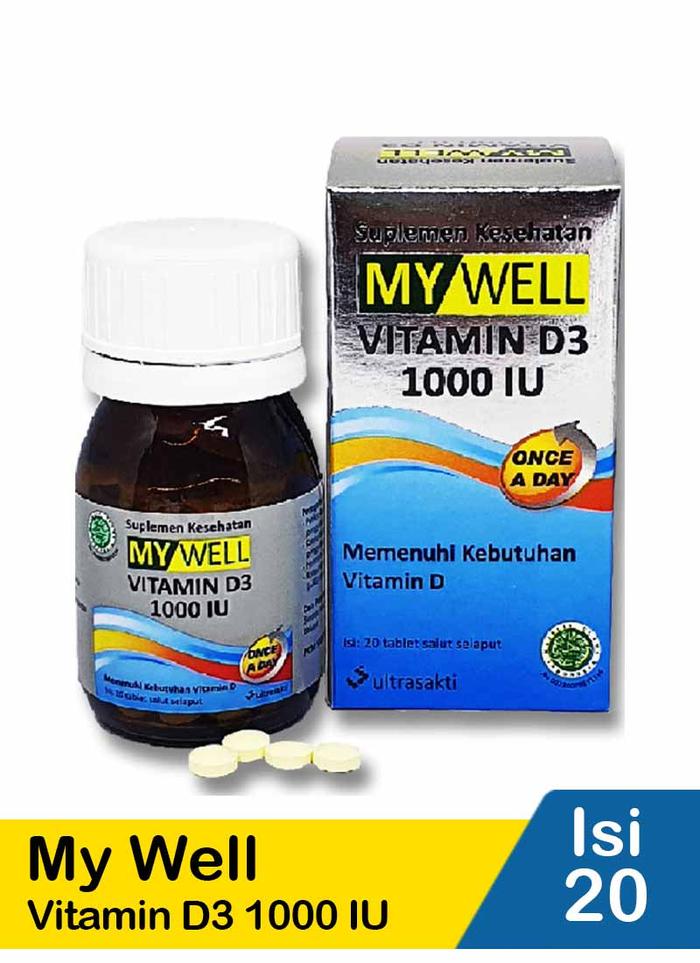 Jual My Well Vitamin D3 1000 IU 20 Tablet - Suplemen Kesehatan Imun ...