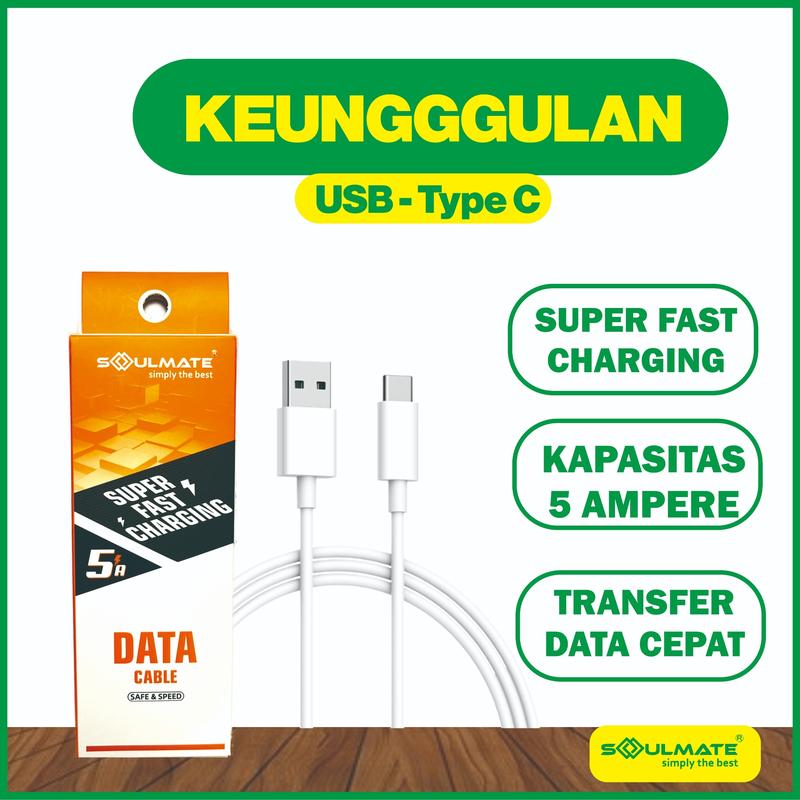 kabel data type C SOULMATE fast charging kd-10 - Shop | Tokopedia