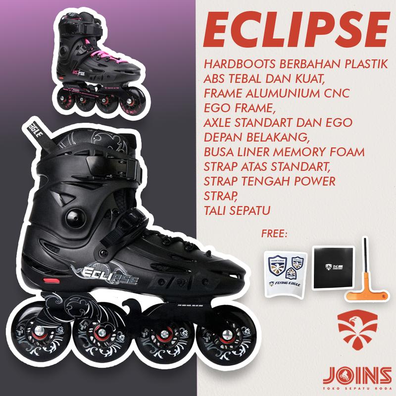 Sepatu Roda Inline Skate Pemula Flying Eagle Eclipse Black - Shop ...