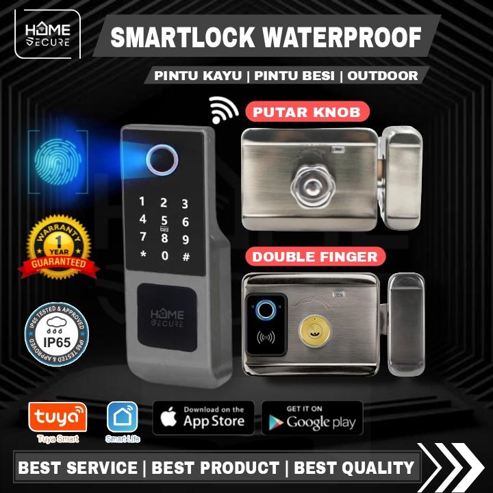 Smart Door Lock Untuk Pintu Besi Outdoor Waterproof Tuya App - Shop ...