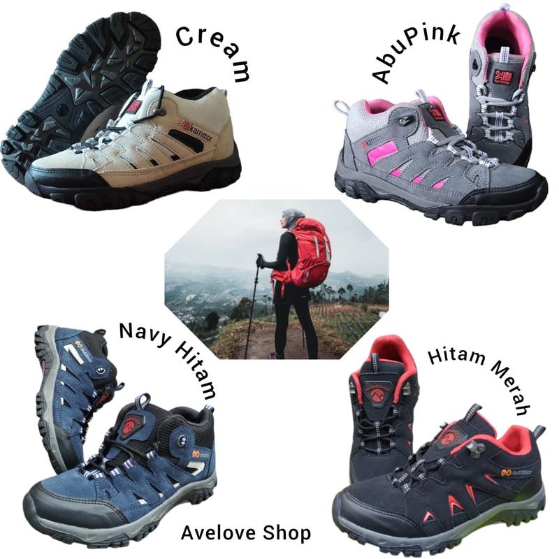 Sepatu gunung wanita/sepatu hiking outdoor camping karrimor wanita ...