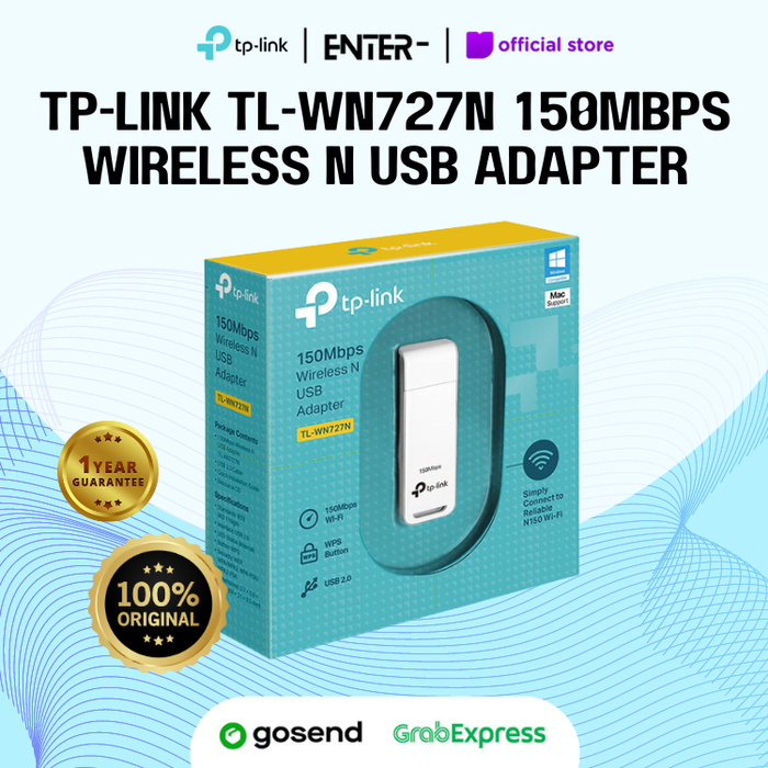 Jual TP LINK TL-WN 727N 150Mbps Wireless N USB Adapter RESMI - Kota ...