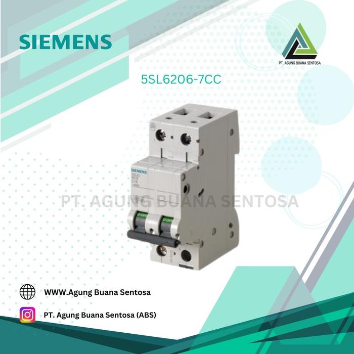 Jual MCB(Miniature Circuit Breaker)/Pemutus Arus 2P 6A 5SL6206-7CC ...