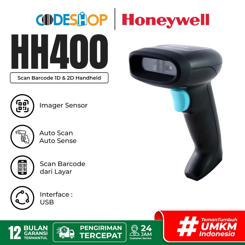 NEW Scanner Barcode Honeywell HH400 Imager 2D ( Model Gun ) - Shop ...