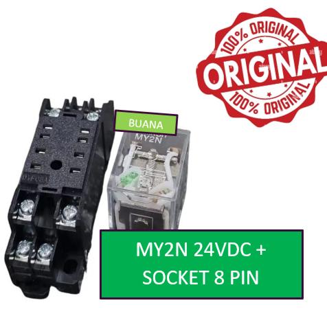 SET Relay MY2N 24VDC + Socket - 8 pin / my2n 24v / my2 24vdc - Shop ...