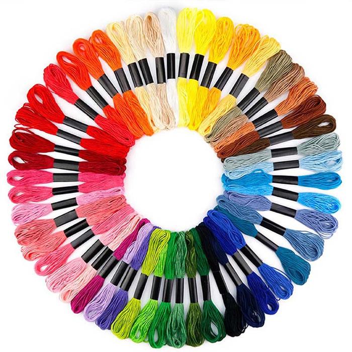 Jual 24/50 Warna Benang Embroidery 1 Pack Benang Jahit Warna Warni ...