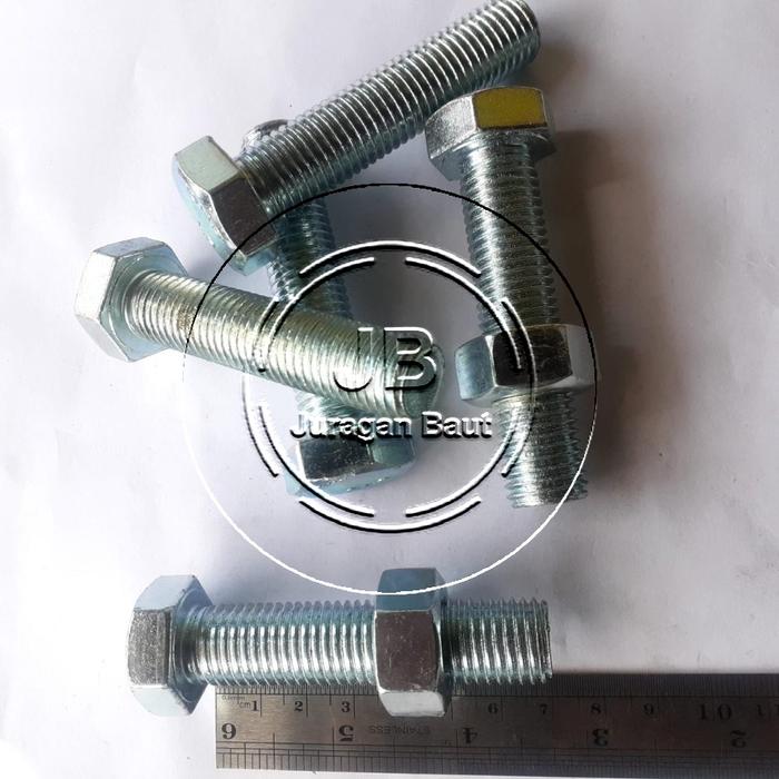 Jual BAUT MUR M16 X 70 PANJANG 7CM 7 CM KUNCI 24 70MM MM PUTIH BAUD BMP ...