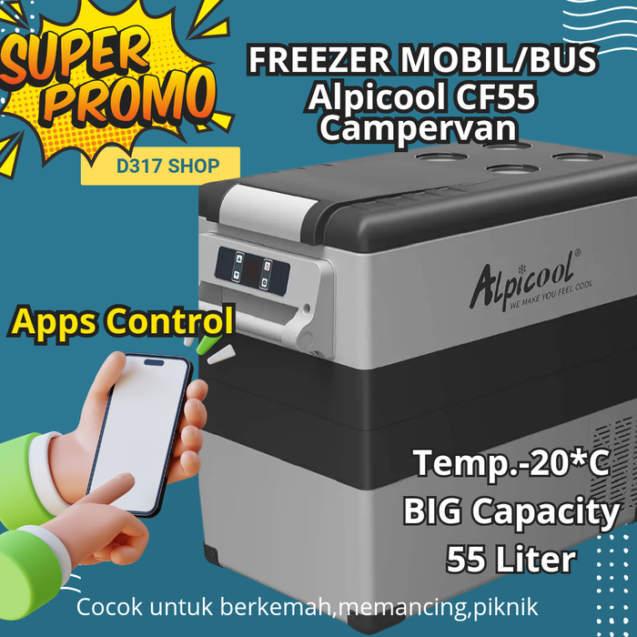 Jual Alpicool CF55 Kulkas Camping Freezer Mancing Mobil Bus Campervan ...