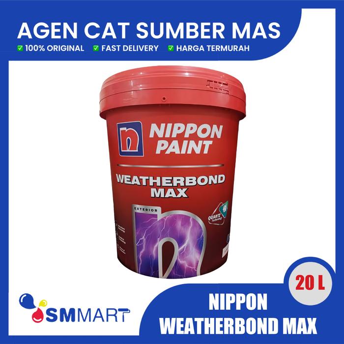 Jual NIPPON WEATHERBOND MAX CAT EXTERIOR PREMIUM WARNA PUTIH KEMASAN 20 ...