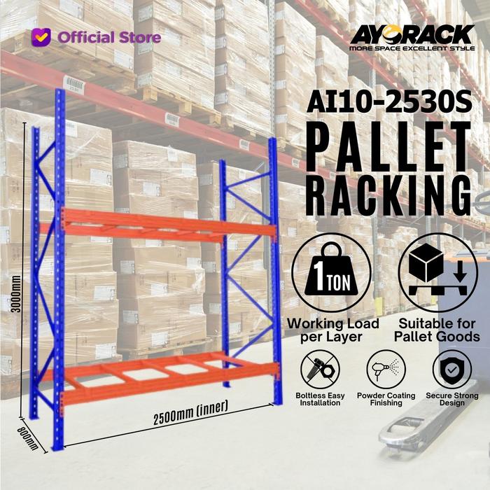 Promo RAK PALET BESI AYORACK AI10-2530S W10 1 TON - RAK PALLET TINGGI 3 ...