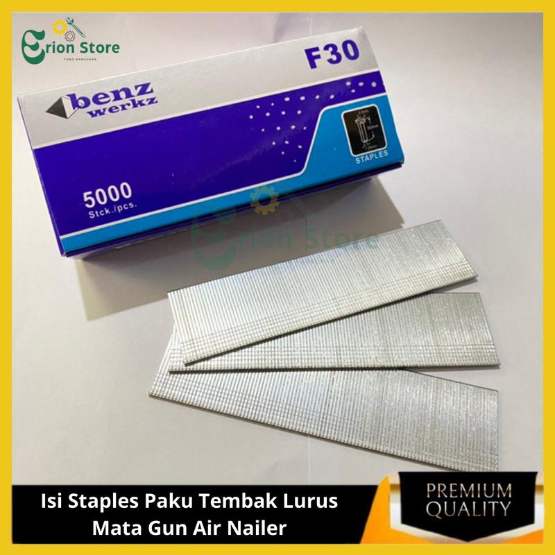 Isi Staples Paku Tembak Lurus Mata Gun Air Nailer F30 F25 F10 F20 F15 ...