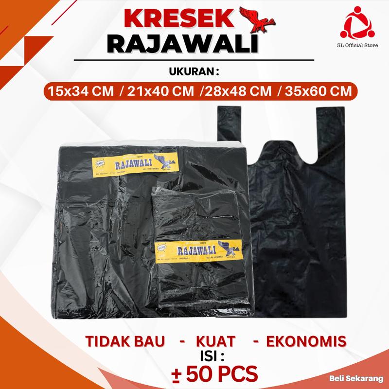 Kantong Plastik Kresek Rajawali uk 15x34/21x40/28x48/35x60 Kantong ...