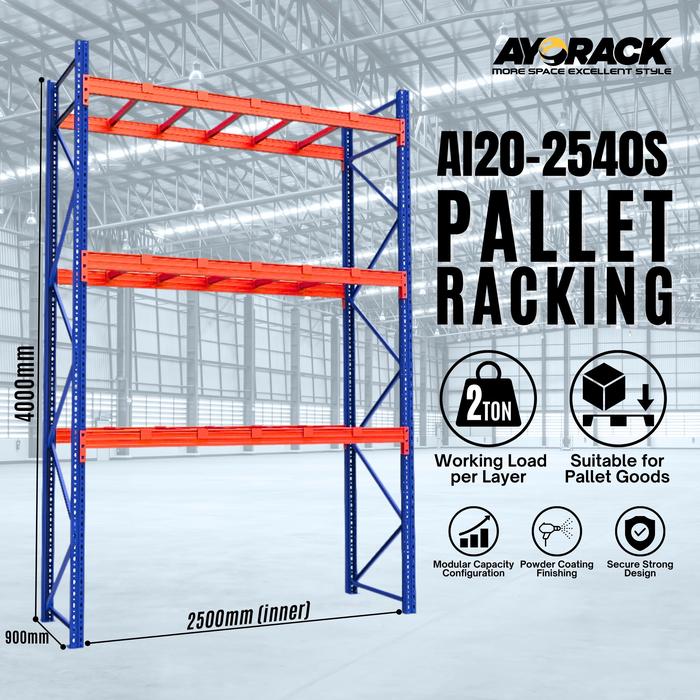 Promo RACK PALLET 2 TON AYORACK AI20-2540S W9 - RAK BESI PALET RACKING ...
