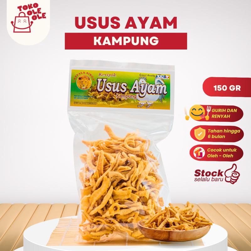 Keripik Usus Ayam Kampung Cap Kepala Singa 150 gr - Shop | Tokopedia