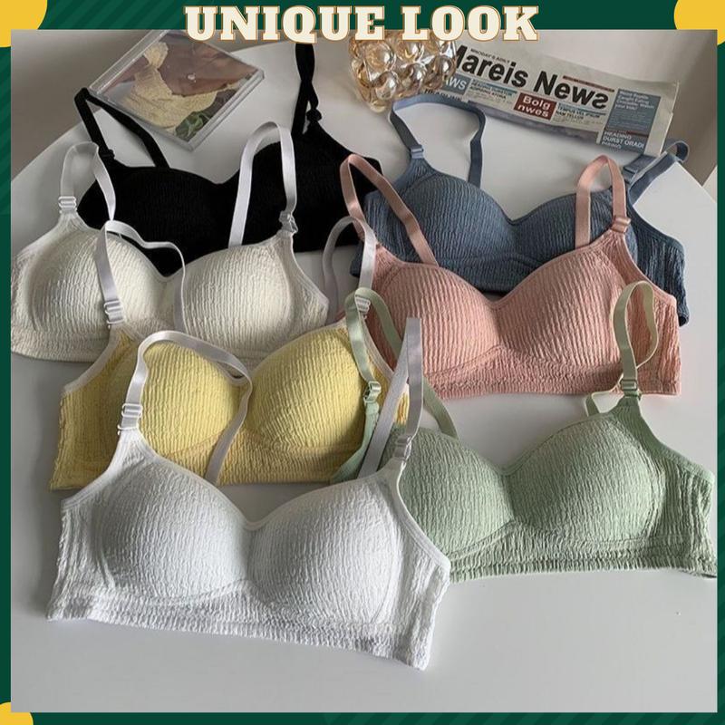 BR1737 Bh Bra Renda Wanita Tanpa Kawat Seamles Full Cup Tali Adjust ...