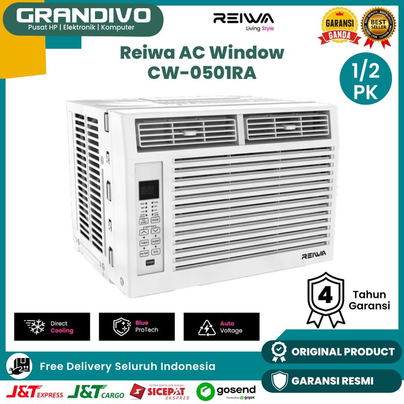 AC Window Reiwa 1/2PK CW 0501RA Low Watt 5000Btu Refrigerant R32 ...
