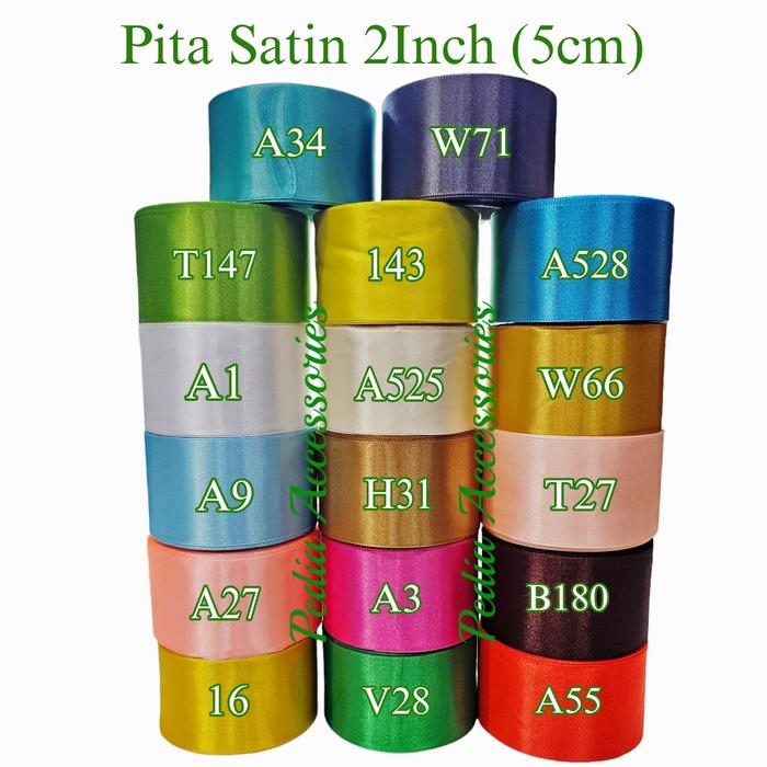 Jual Pita Satin 2 INCH / 5cm per roll - A3 PINK FANTA - Jakarta Pusat ...