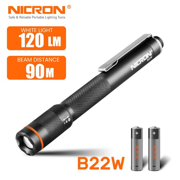 Promo NICRON B22W 120 Lumens, Runtime 2,5 Jam, Jarak Cahaya 42 meter ...