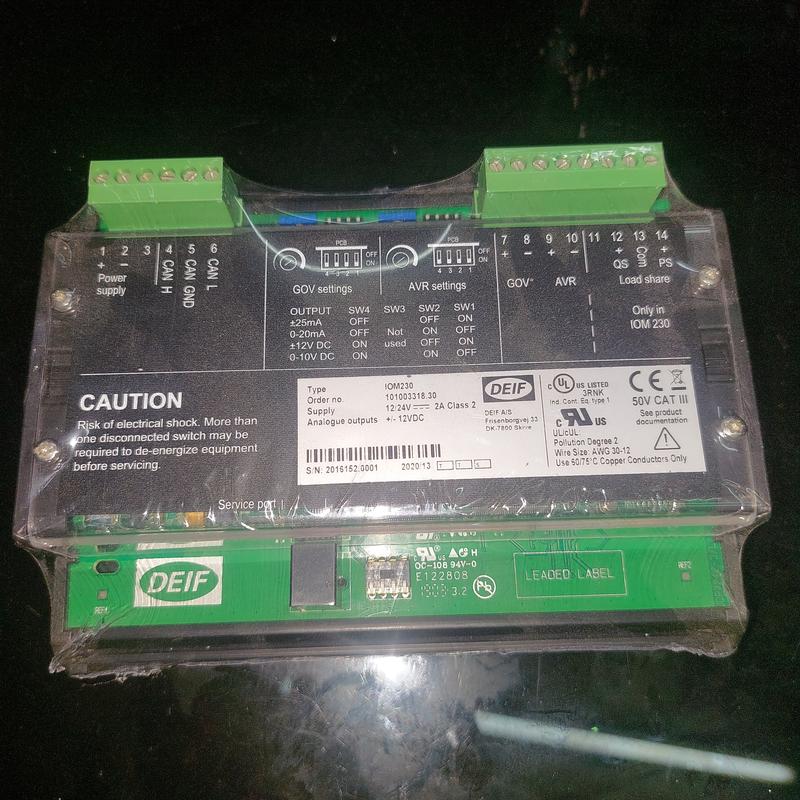 DEIF IOM 230 101003318.30 DEIF IOM2300 12/24 VDC 2A CLASS 2 MODUL ...