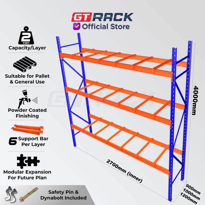 Promo RAK PALET BESI AYORACK AI20-2740S W10 2 TON - RAK PALLET TINGGI 4 ...