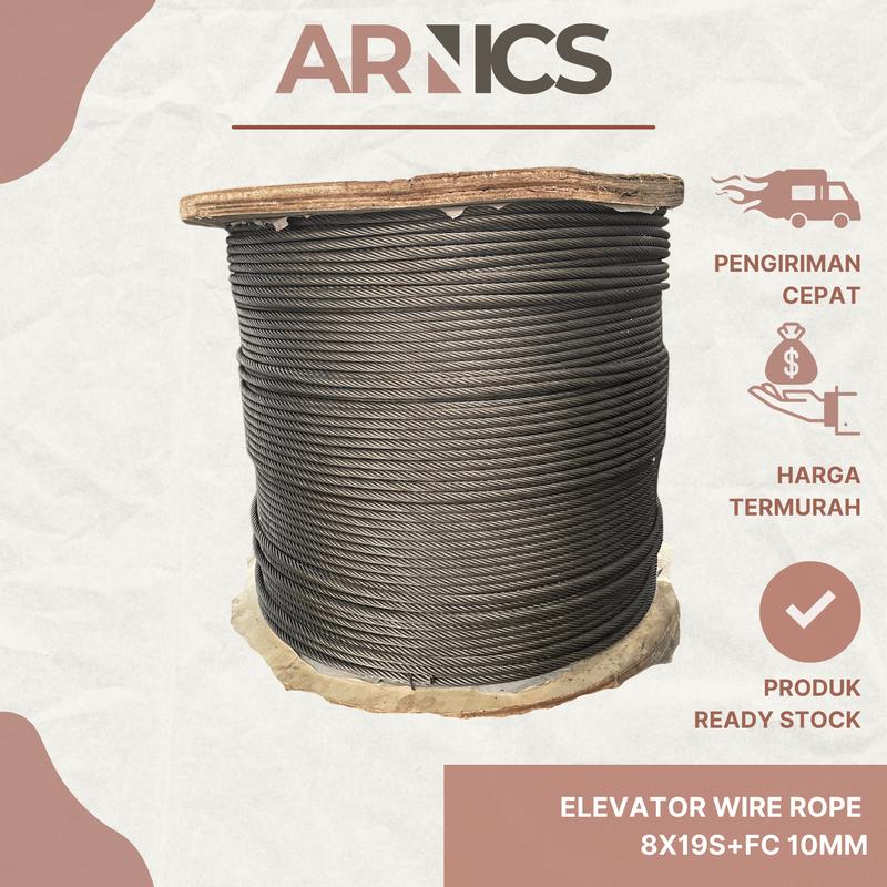 Elevator Wire Rope 8x19S+FC 10mm / Seling Lift / Sling Elevator - Shop ...